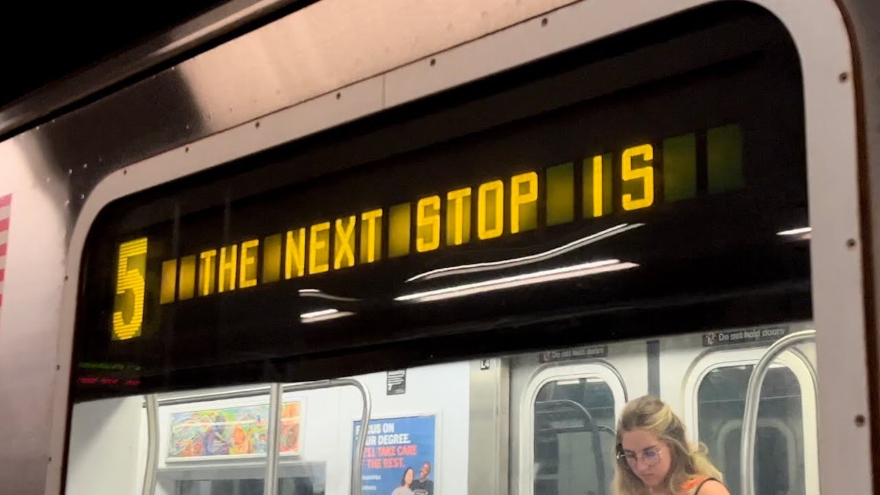 NYCT Subway: R142 (5) Train (with Exterior "The Next Stop Is" Signage ...