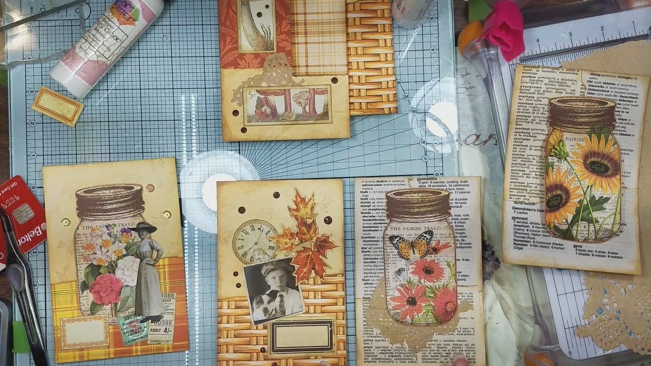 Tutorial | QECS | Quick and Easy Collage Journal Cards - YouTube