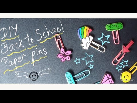 DIY back to school paper pin ideas - YouTube