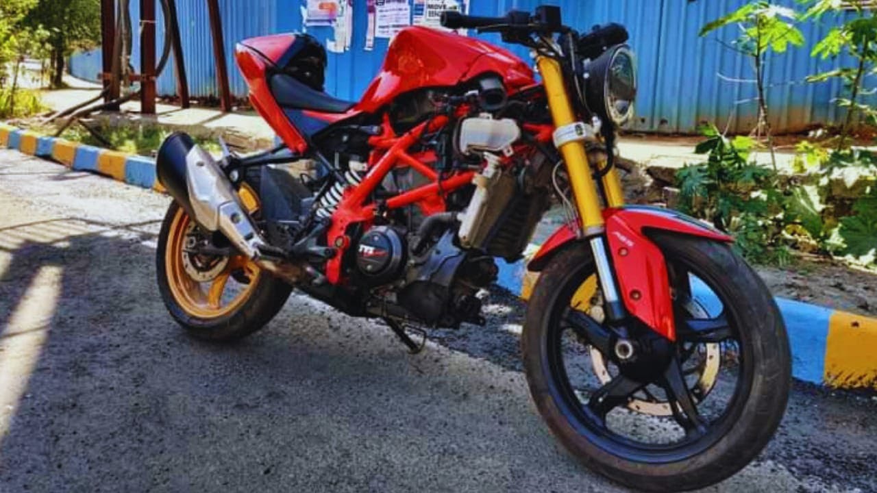 Modified Apache Rtr 310cc Ducati Monster. Apache RTR 310cc #tvsrtr ...