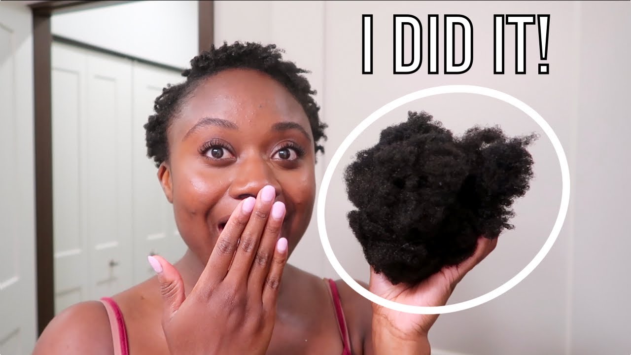 I CUT OFF ALL MY HAIR | 4C NATURAL HAIR BIG CHOP & STYLE AT HOME - YouTube