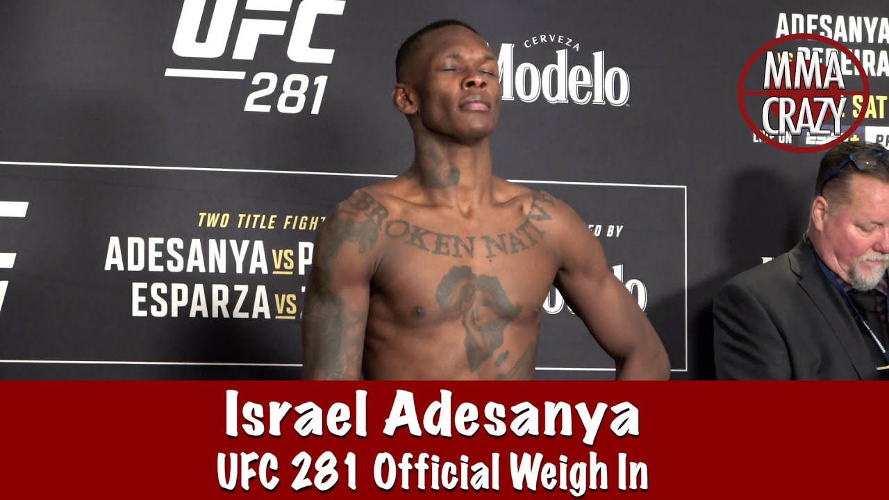 UFC 281 Official Weigh Ins: Israel Adesanya makes weight - YouTube