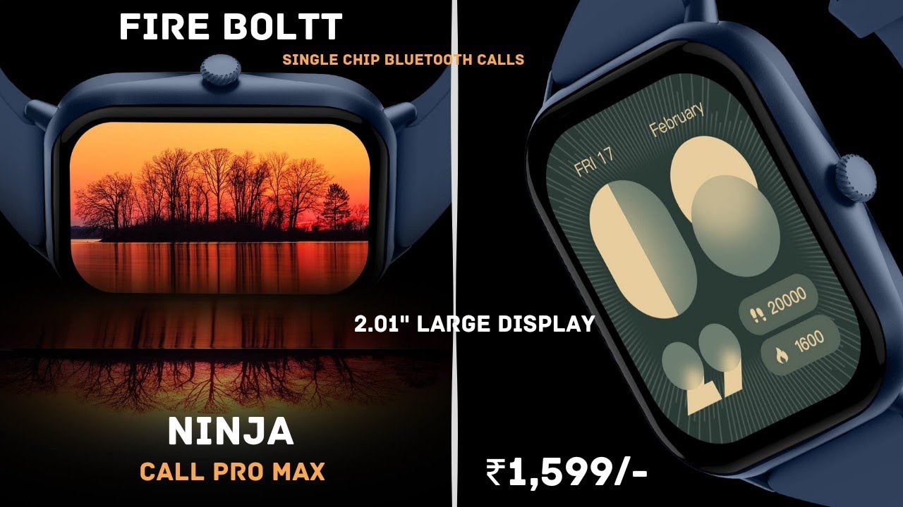 Fire Boltt Ninja Call Pro Max💢 2.01" Large Display & Single Chip BT ...