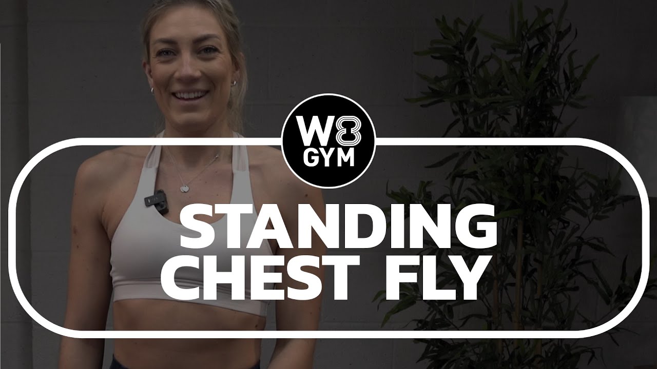 How to perform a Standing Chest Fly with Resistance Bands - YouTube