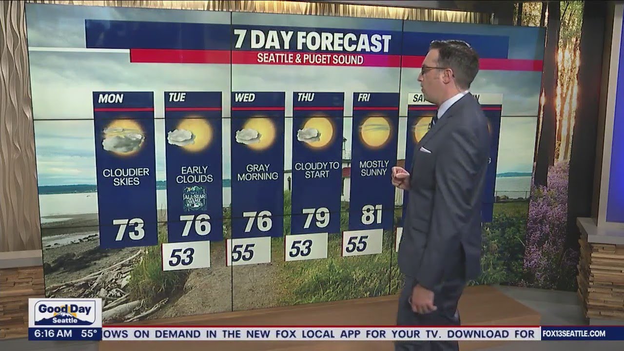 Seattle weather: Warm summer continues with no rain in sight - YouTube