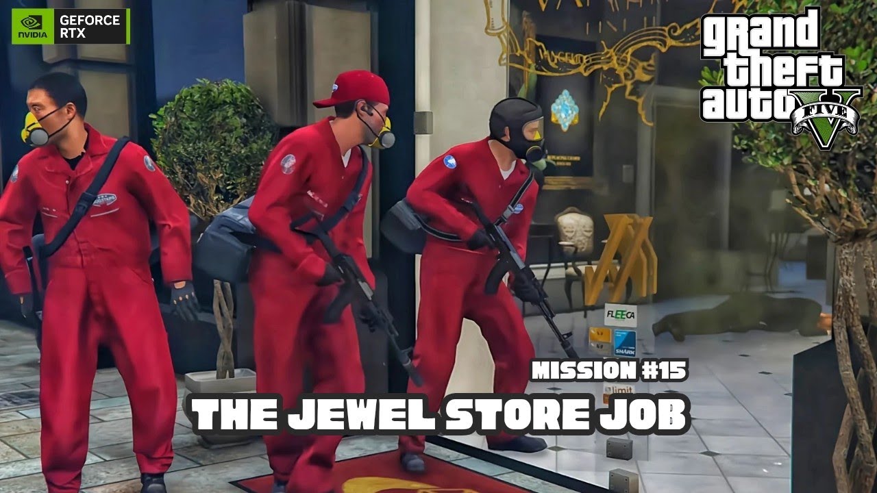 GTA 5 The Jewel Store Job - Epic Heist Mission | Full Gameplay in 4K ...