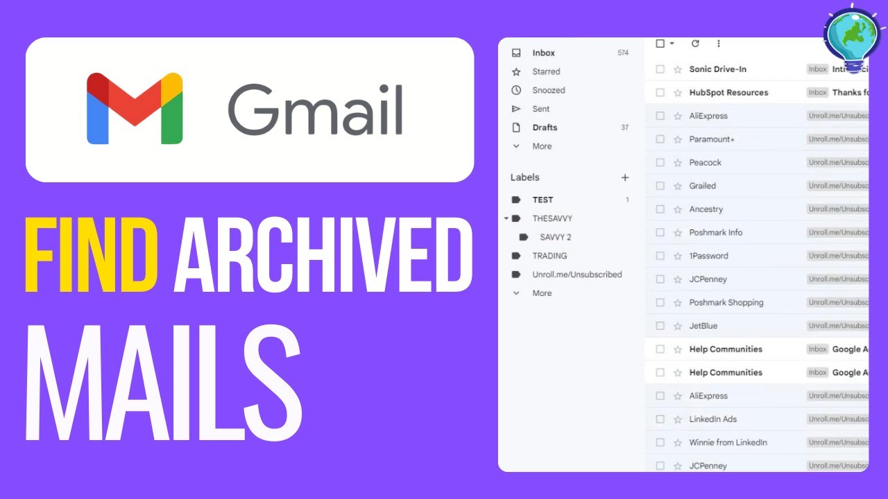 How to Find Archived Mails in Gmail (2024) - IOS/Android/PC - YouTube