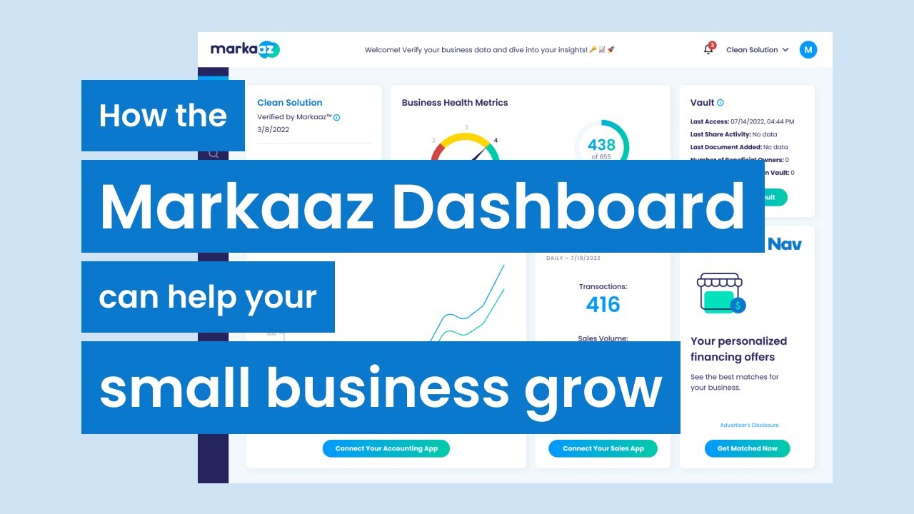 How the Markaaz Dashboard can help your small business grow - YouTube