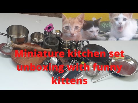 miniature kannamma trunk petti mini kitchen set unboxing with funny ...