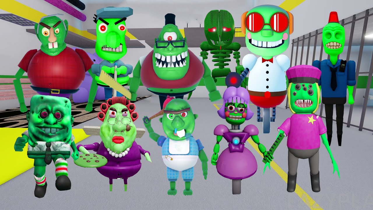 All Zombie In Roblox Speed Run in 16 Scary Obby From Siren Cop, Police ...