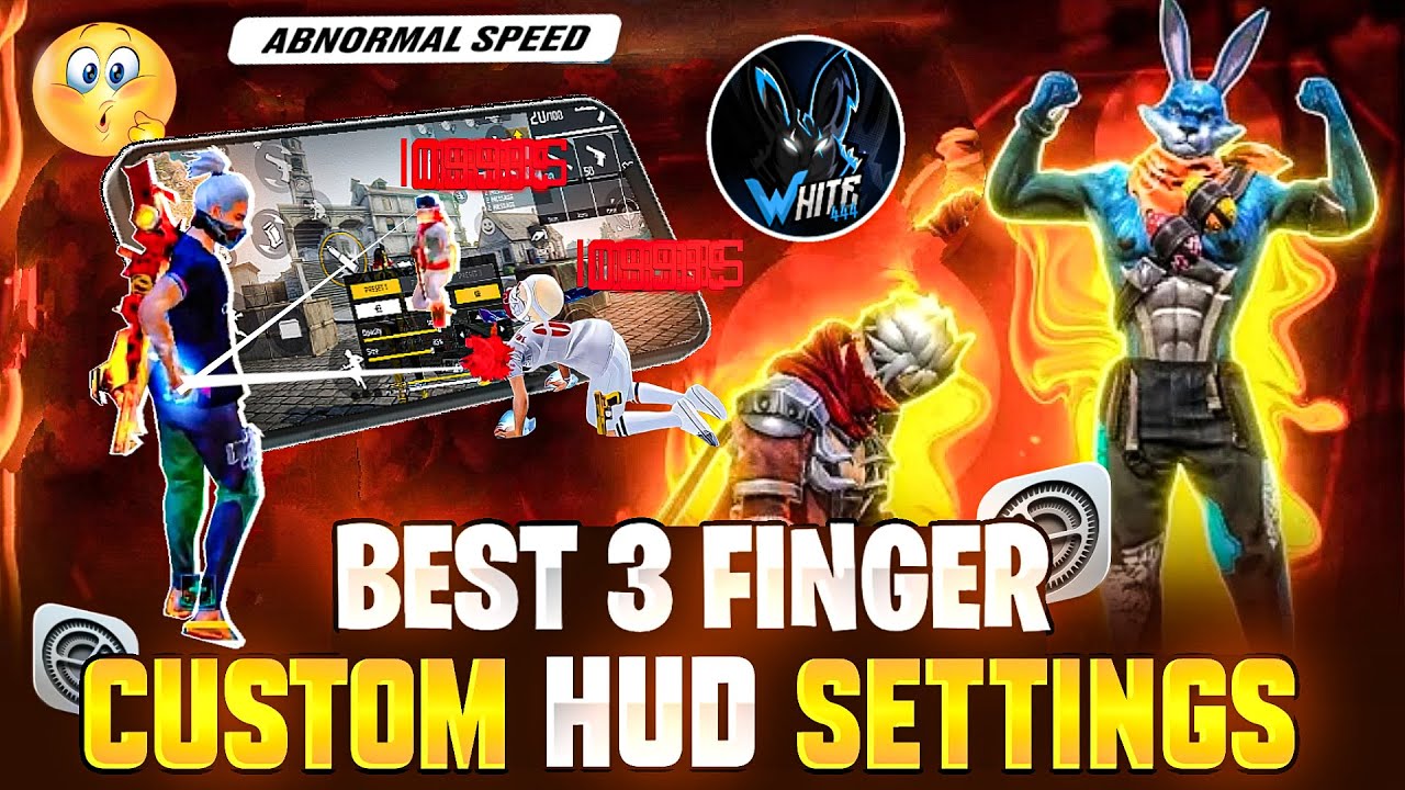 TOP 5 BEST CUSTOM HUD FREE FIRE 3 FINGER CLAW | BETTER THAN PC PLAYERS ...