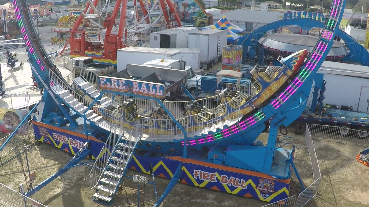 FIRE BALL Ride at HIGHLAND COUNTY FAIR Sebring 2018 🇺🇸 - YouTube