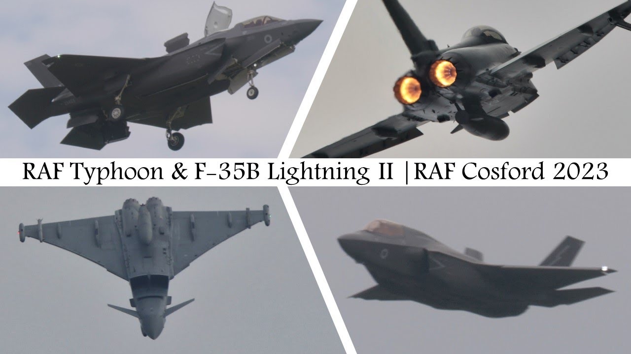 RAF Typhoon & F-35B Lightning II | RAF Cosford 2023 - YouTube