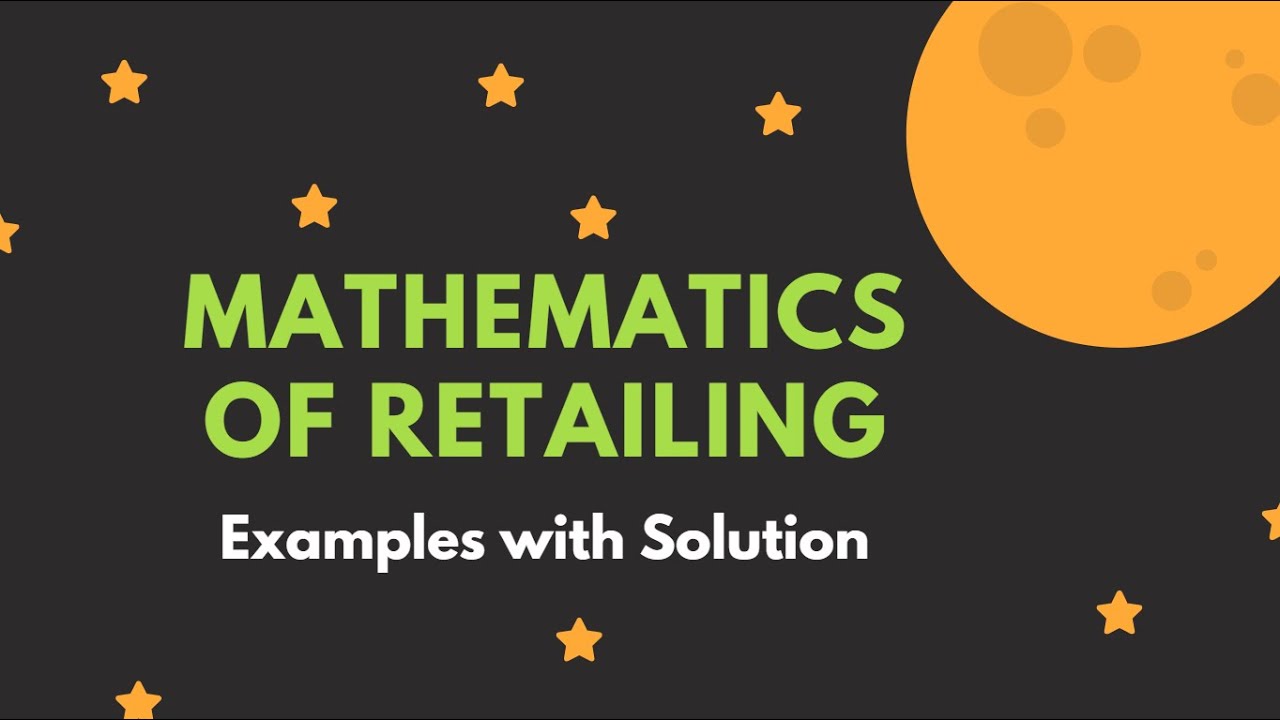 MAT112 : Mathematics Retailing (Examples with Solution) - YouTube