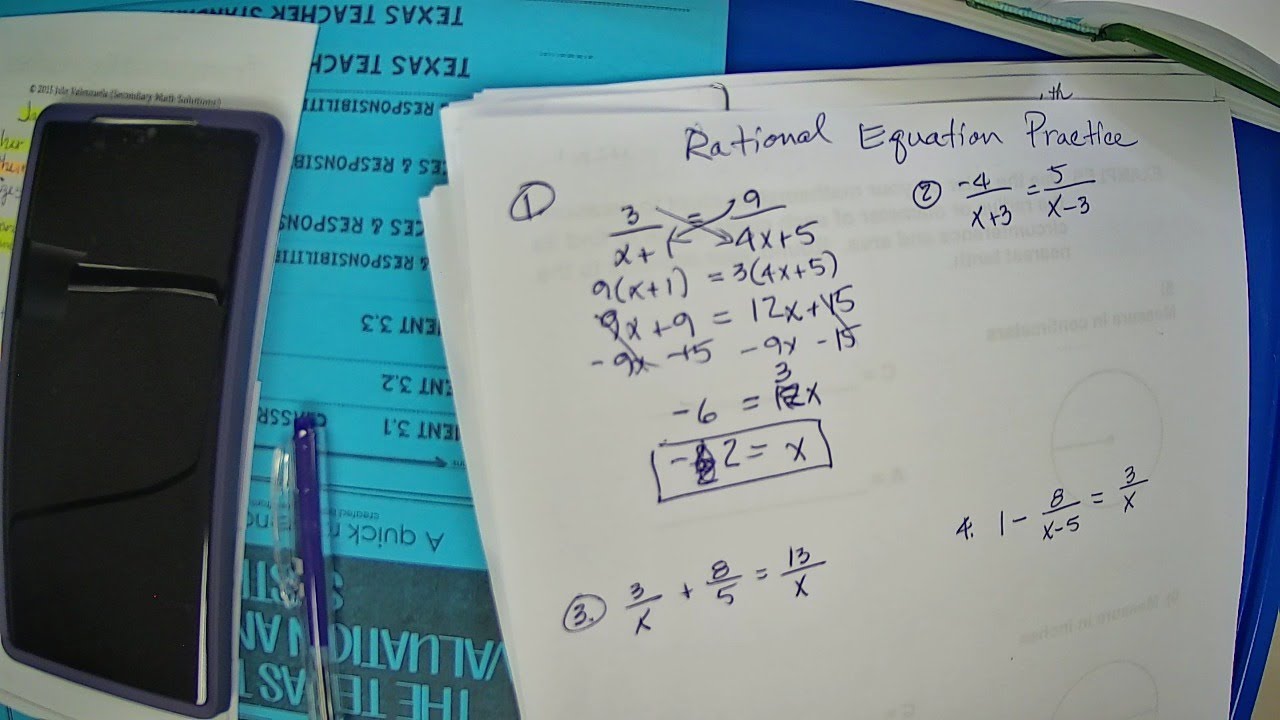 Solving Rational Equations Examples - YouTube