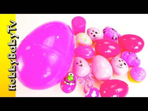 Peppa Pig + Disney Princess Surprise Eggs! Learn Color PINK Lesson 7 ...
