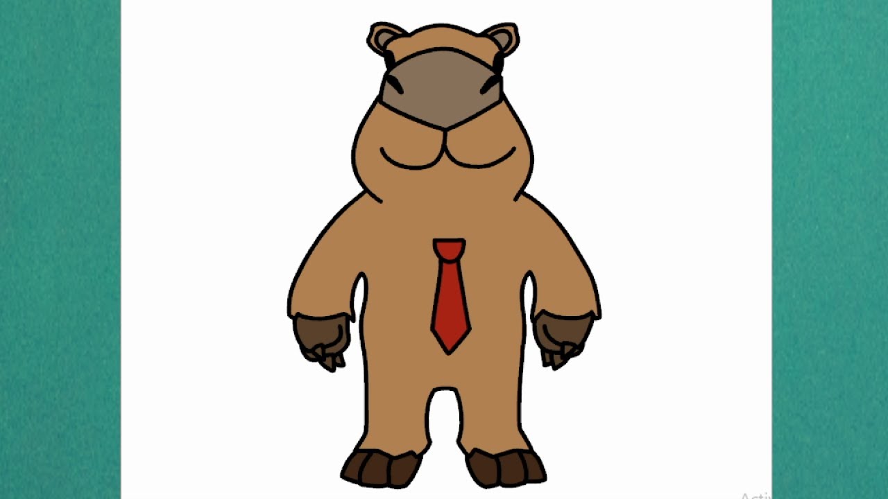 Como dibujar a Capibara de Stumble Guys - YouTube