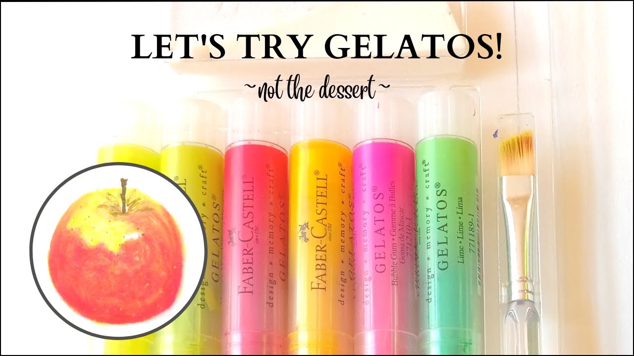 How to Use Faber Castell GELATOS: Drawing a Juicy Apple! - YouTube