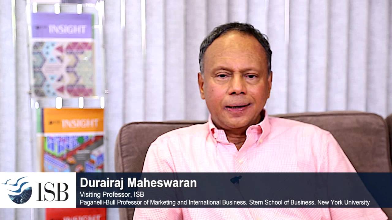 Durairaj Maheswaran, Visiting Professor at ISB - YouTube