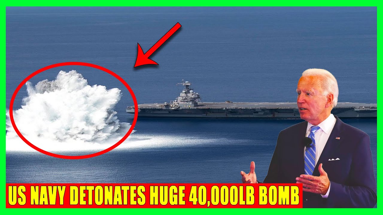 US navy detonates huge 40,000lb bomb in the sea triggering earthquake ...