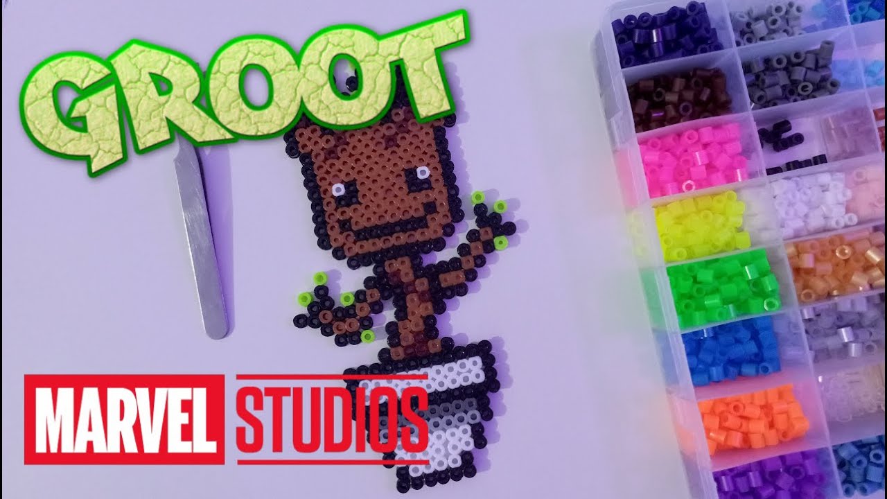 🌱GROOT!!💚"Hama Beads MARVEL" 🌠(Guardianes de la Galaxia)🌌 - YouTube