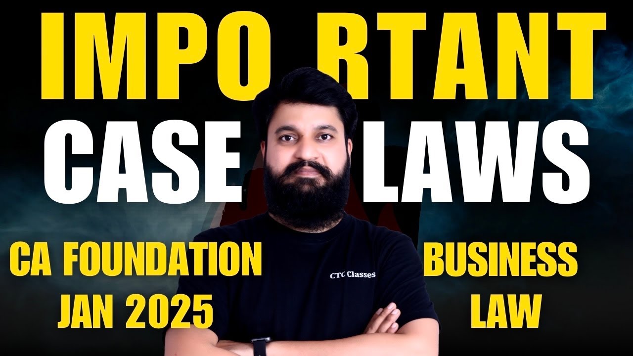 CA Foundation Business Law Important Case Laws I CA Foundation Law ca-foundation-business-law-important-case-laws-i-ca-foundation-law