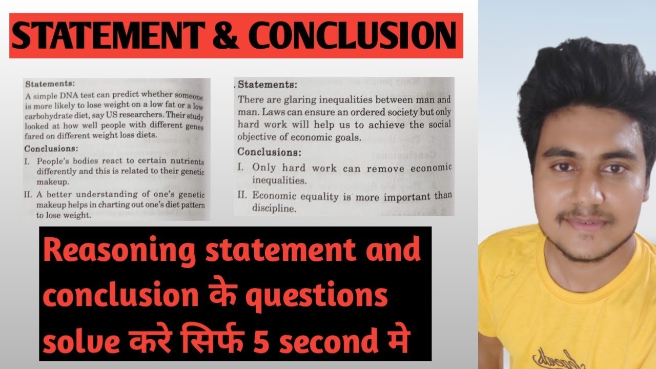 Statement And Conclusion |how to solve statement and conclusion| |easy ...