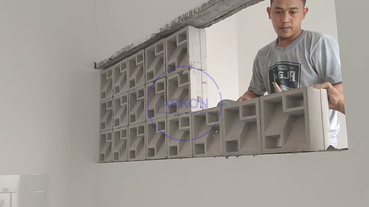 Cara Memasang Roster Beton Dinding Yang Benar - Part 2 - YouTube