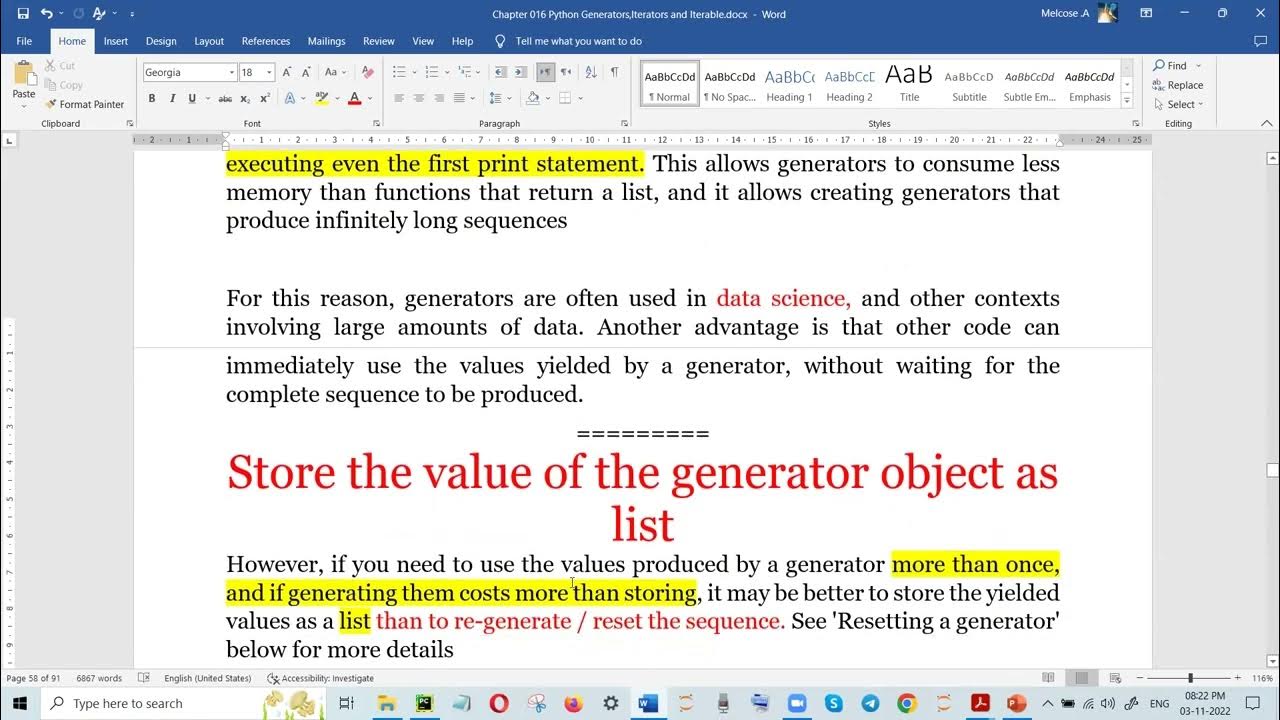 Day 32- Batch 3 - Python Generators,Iterators and Iterable - Part 3 - YouTube