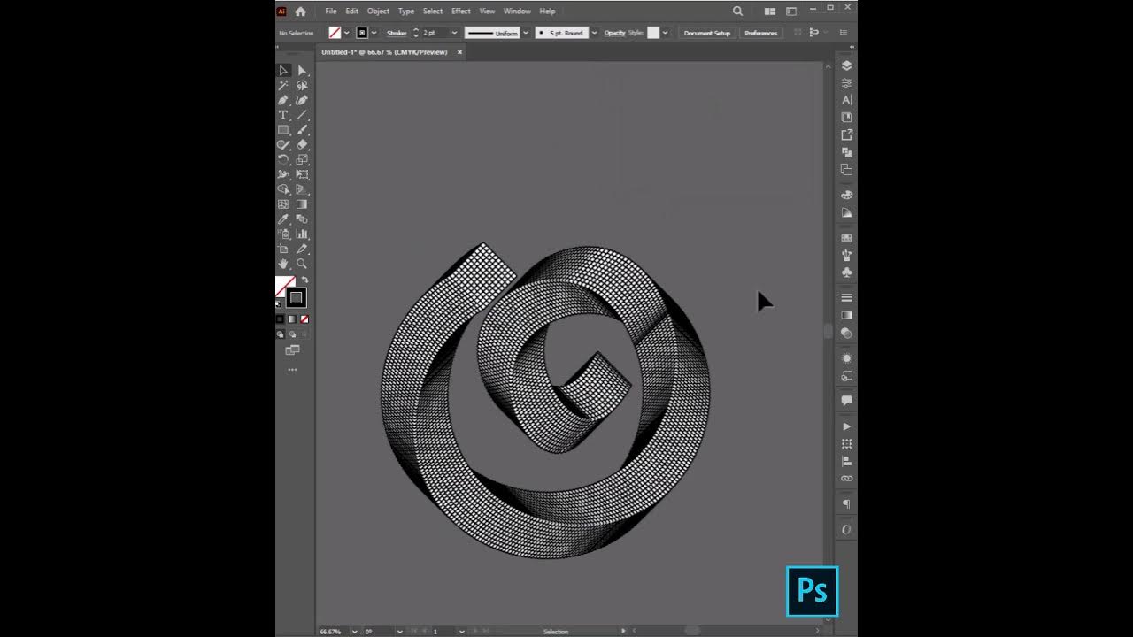 3D Blend Text Effect in Adobe illustrator Blend Tool 🔥 One Minute ...
