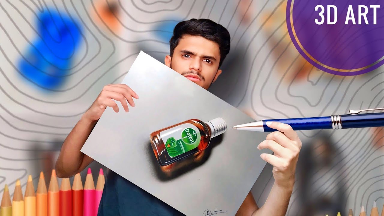3D ART | Realistic Drawing | Dattol | So realistic 😱 - YouTube