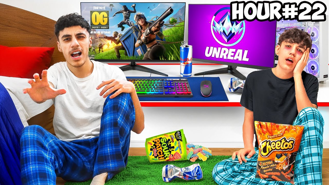 Brothers Stay Awake for 24 Hours to Play OG Fortnite! (Chapter 1) - YouTube