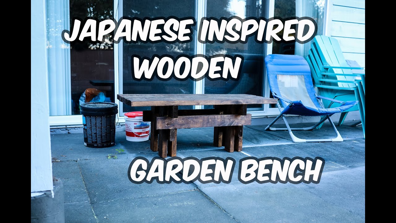 Japanese Inspired Wooden Garden Bench - YouTube