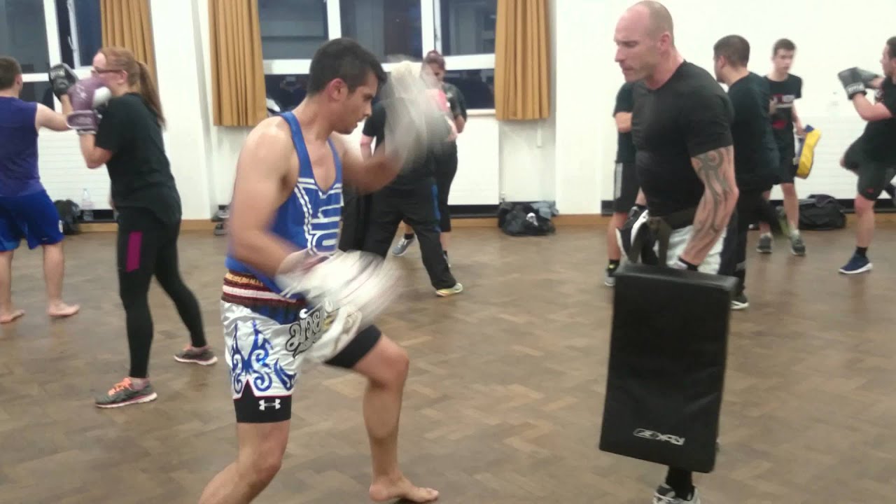 Power cross low kick training at the Fuzion Kickboxing Academy ...