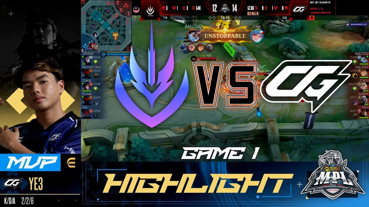CG ESPORTS VS TEAM REY GAME 1 MPL MY SEASON 16 WEEK 3 DAY 1 - YouTube