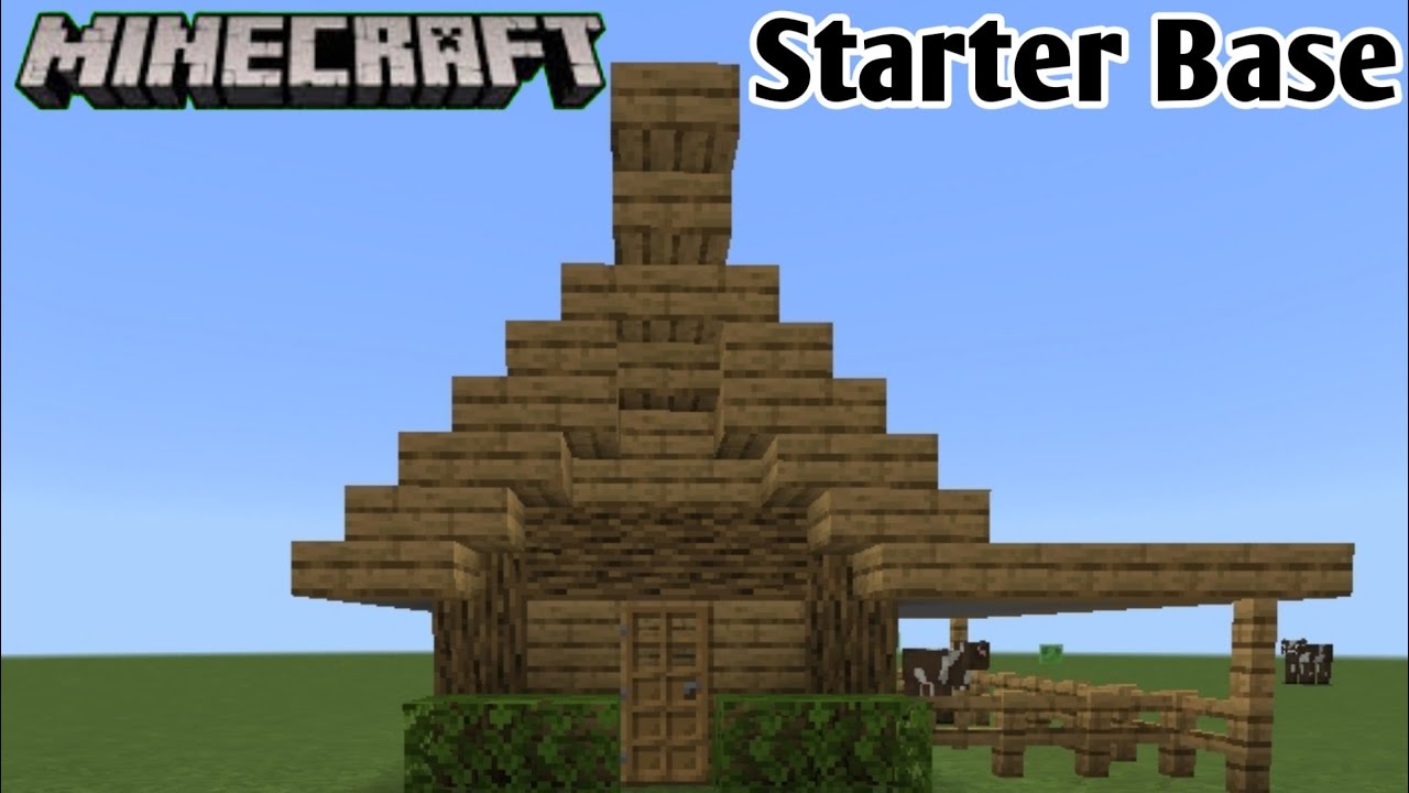 Minecraft starter base for survival - YouTube