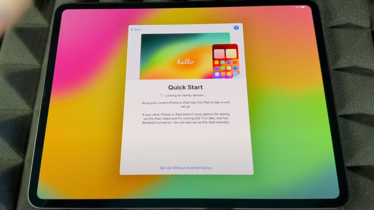 Should you use Quick Start to Set Up new iPad? - YouTube