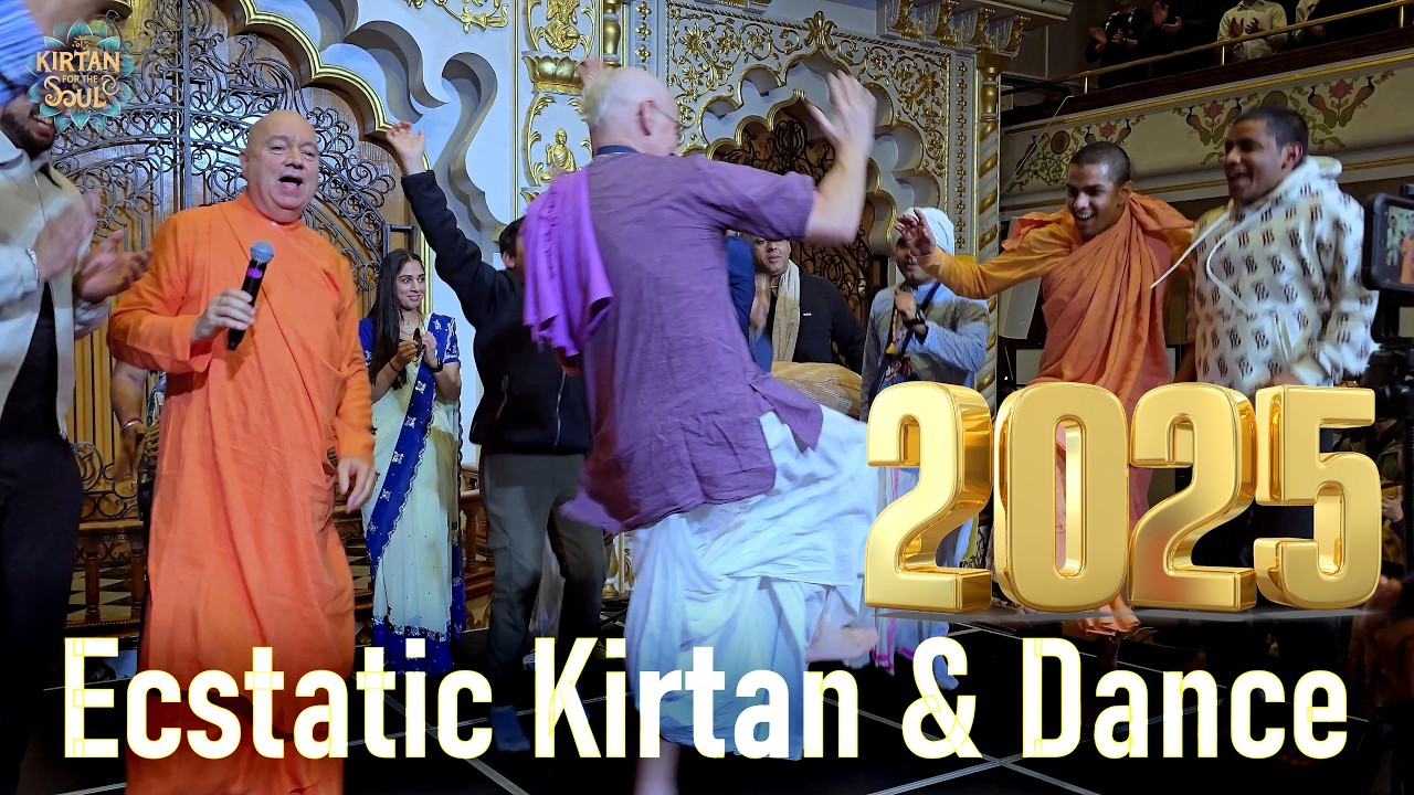 ISKCON Devotees Dance to Ecstatic Harinam Sankirtan (Hare Krishna ...