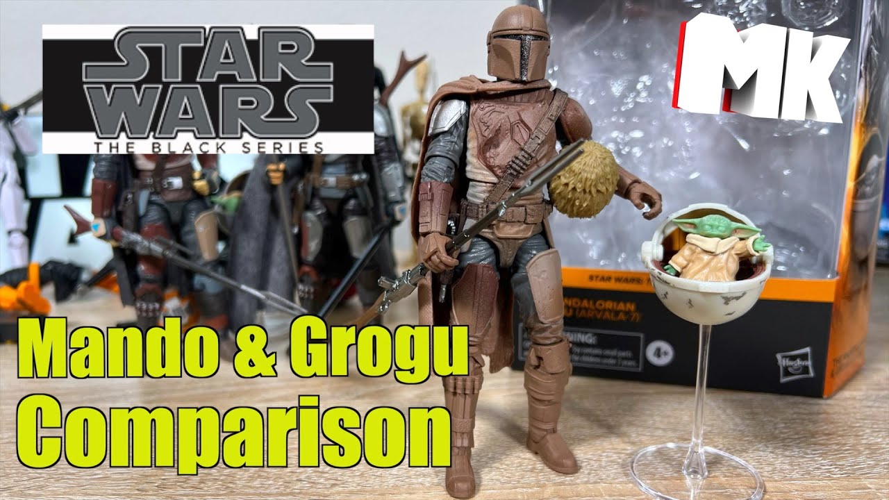 Star Wars The Black Series Madalorian & Grogu (Arvala-7) Comparison ...