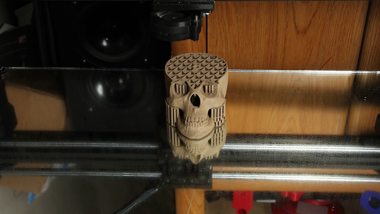 Skull rope pull 3D printing Time-Lapse. Bronzefill. - YouTube