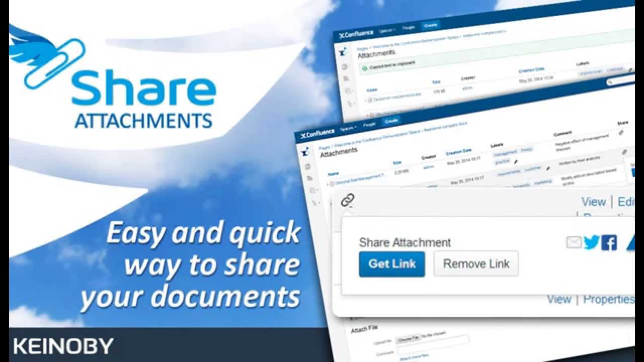 Share attachments and Pages: How to Use (Atlassian Confluence Add-on ...