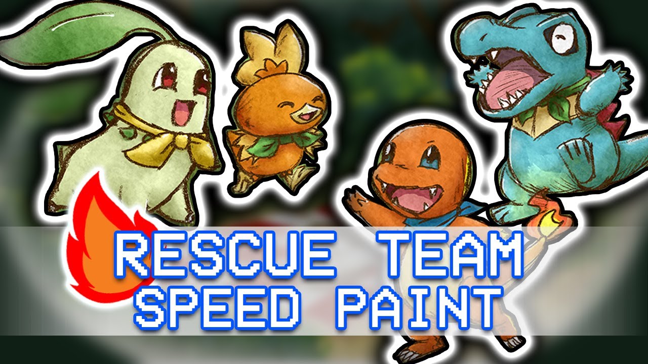Pokemon Rescue Team Picnic! [Speed Paint] - YouTube