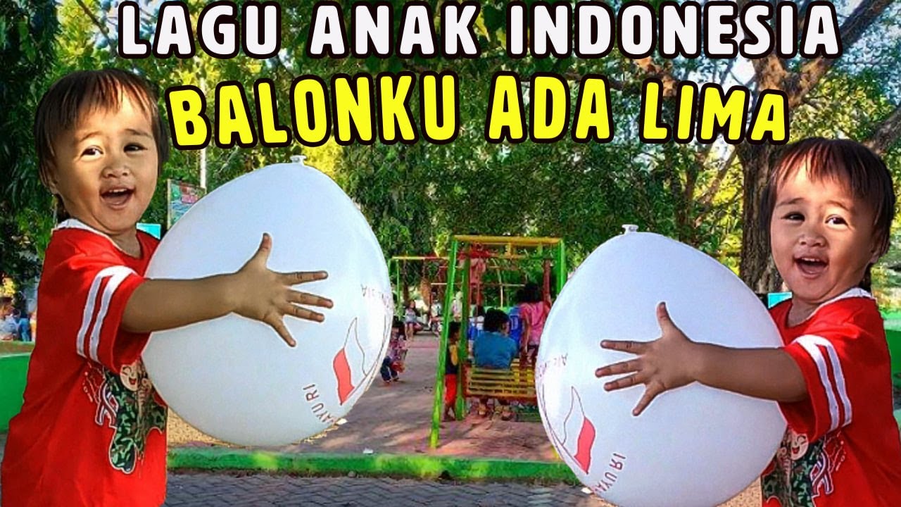 BALONKU ADA LIMA DORR... !!! HASAN DAN RAISA MAIN BALON | LAGU ANAK ...