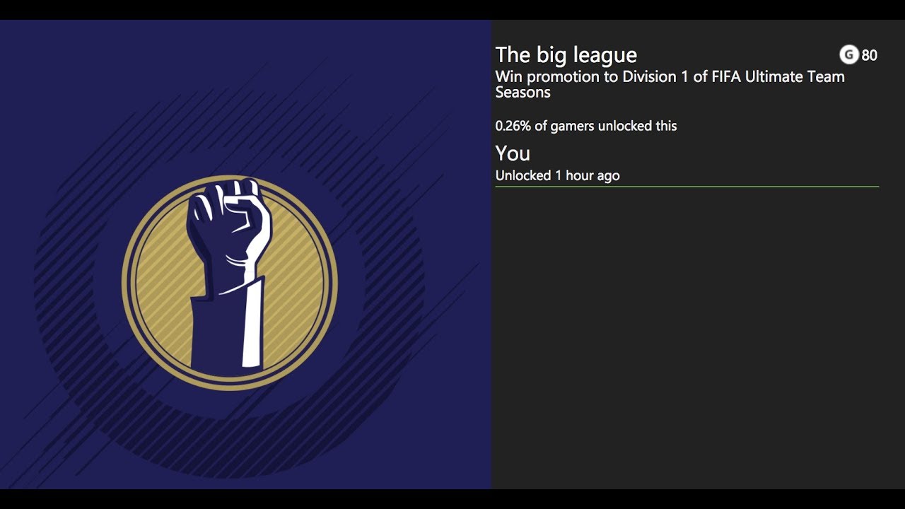 FIFA 18 Division 1 Promotion | "The Big League" Achievement/Trophy ...