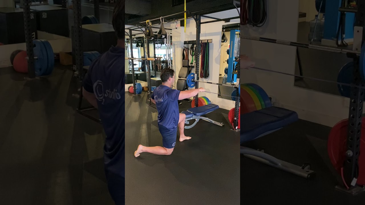 Kneeling Banded External Rotation and overhead Press - YouTube