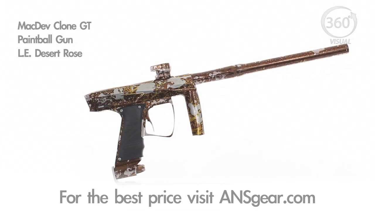 MacDev Clone GT Paintball Gun - Desert Rose - Visual 360 - YouTube
