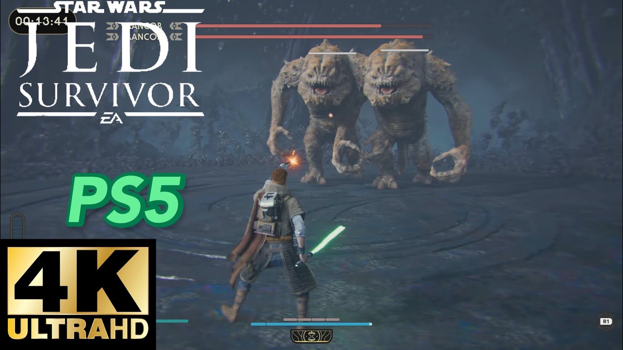STAR WARS Jedi: Survivor (PS5) ─ Boss Fight 2 Rancor (Grand Master Mode ...