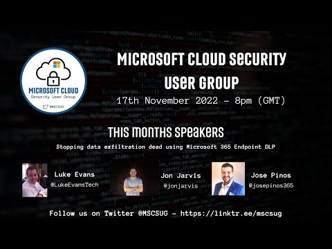 Microsoft Cloud Security User Group November 2022 - YouTube