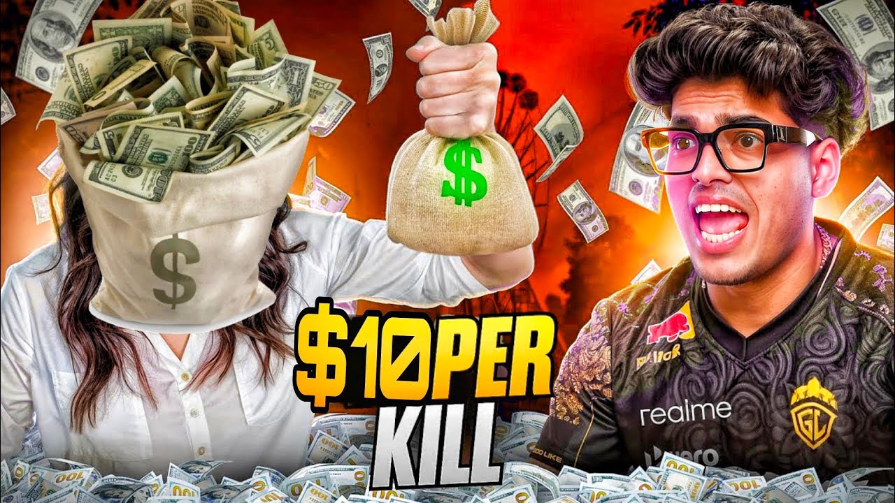 JONATHAN | CHALLENGE $10 Dollars Per Kill 😲 #bgmi #jonathangaming # ...