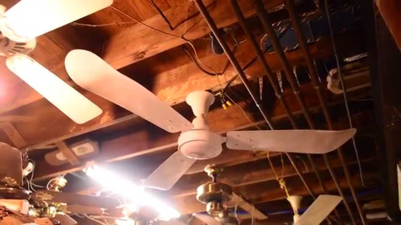 Union 56" Industrial Ceiling Fan (c. early 1980s, thin motor) - YouTube